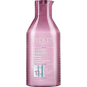 Redken Volume Injection Shampoo | For Fine Hair | Adding Lift & Body | Paraben Free | 10.1 Fl Oz (Pack of 1)