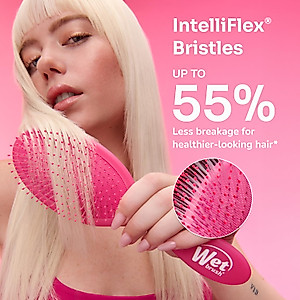 Wet Brush Original Detangler Hair Brush, Golden Gingham (Coastal Charm), Ultra-Soft IntelliFlex Bristles, Detangling Bristles Glide Through Tangles (Wet Dry & Damaged Hair), Women & Men