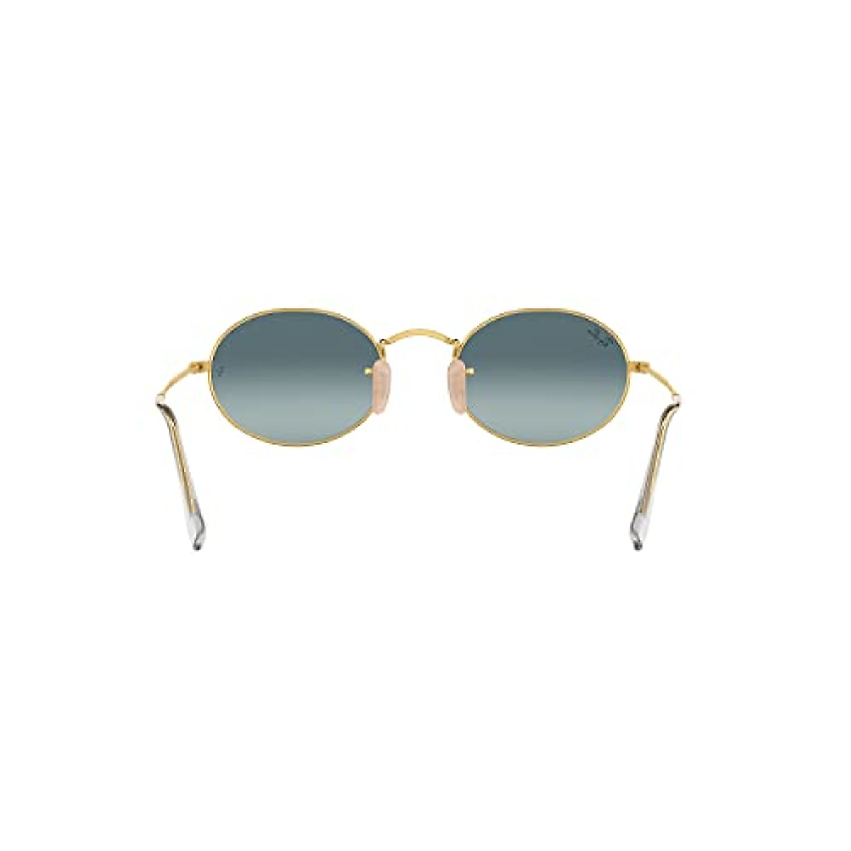 Ray-Ban RB3547 Oval Sunglasses, Gold/Blue Gradient Grey, 51 mm