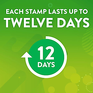 Scrubbing Bubbles Fresh Gel Toilet Cleaning Stamp, Rainshower, Dispenser with 24 Gel Stamps, 5.36 oz