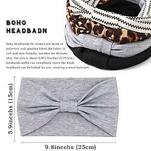 Acenail Wide Headbands Women Non Slip Knotted Turban Headband Boho Elastic Leopard Hairbands Workout Running Yoga Hair Scarfs Bohemian Head Wraps Fashion Hair Accessories for Women 4Pcs (#1 Casual)