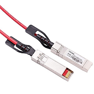 [Red Colored] 0.5m 10G SFP+ DAC Twinax Cable, 10Gbase-CU SFP+ Copper Cable, Compatible for Cisco SFP-H10GB-CU0.5M, Ubiquiti, Mellanox, Mikrotik, Netgear, Supermicro
