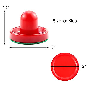 Bignc Light Weight Air Hockey Pushers Red Replacement Pucks (4 Striker, 8 Puck )