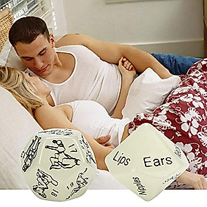 Funny Romantic Party Luminous Dice Game Set of 4,Novelty Gift for Warm up Honeymoon bacherette Party,Bridal Shower, Groom Roast,Newlyweds, Wedding, Anniversary, Marriage (Luminous Black Dice)