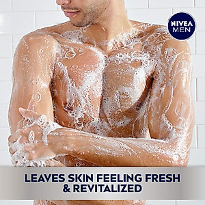 Nivea Men Vitality Body Wash, Lime and Sage Scented Body Wash, 3 Pack of 16.9 Fl Oz Bottle