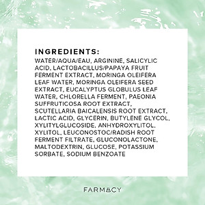 Farmacy 2% Salicylic Acid Toner for Face - Deep Sweep Gentle BHA Exfoliant for Oily Skin - Refines Texture with Papaya Enzymes & Moringa Water for a Healthy-Looking Complexion (50ml)