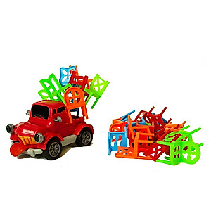 Fotorama Pick-Up Pete | The Ultimate Chair Stacking Game! Perfect for Remote Family Home Entertainment, Stack Colorful Chairs on Pete The Motorized Pick-Up Truck