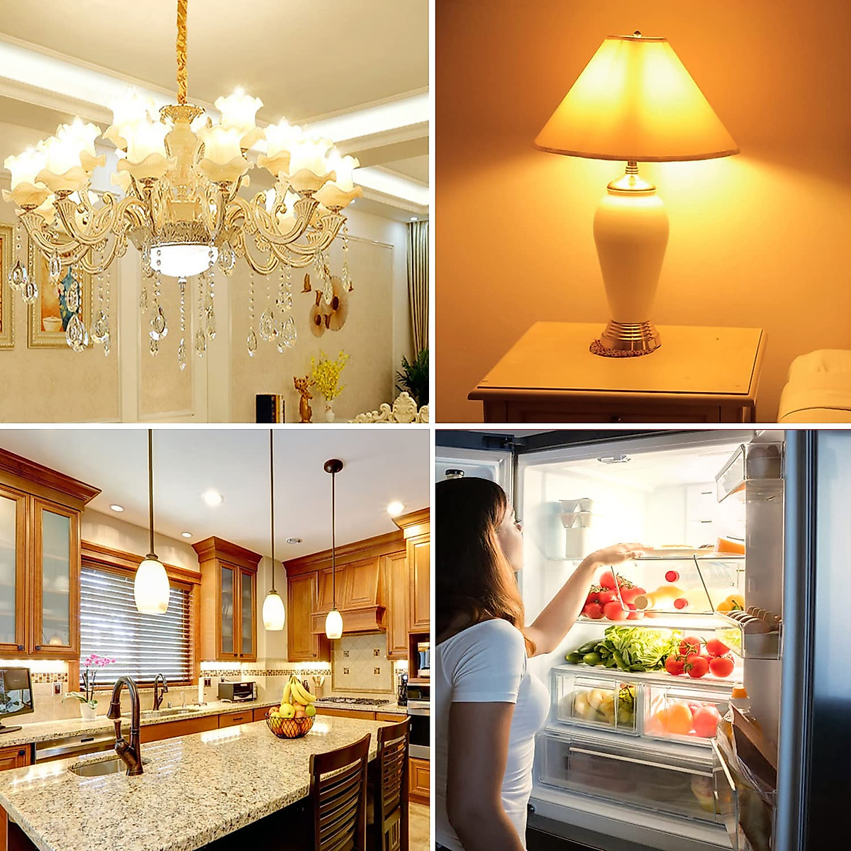 Upgraded LED Refrigerator Bulb for Frigidaire Kenmore Whirlpool Refrigerator Freezer, Refrigerator Parts & Accessories Cool White 6000K Replacement 40W Halogen Bulbs, No Flicker, 3 Watt 125V, 1 Pack