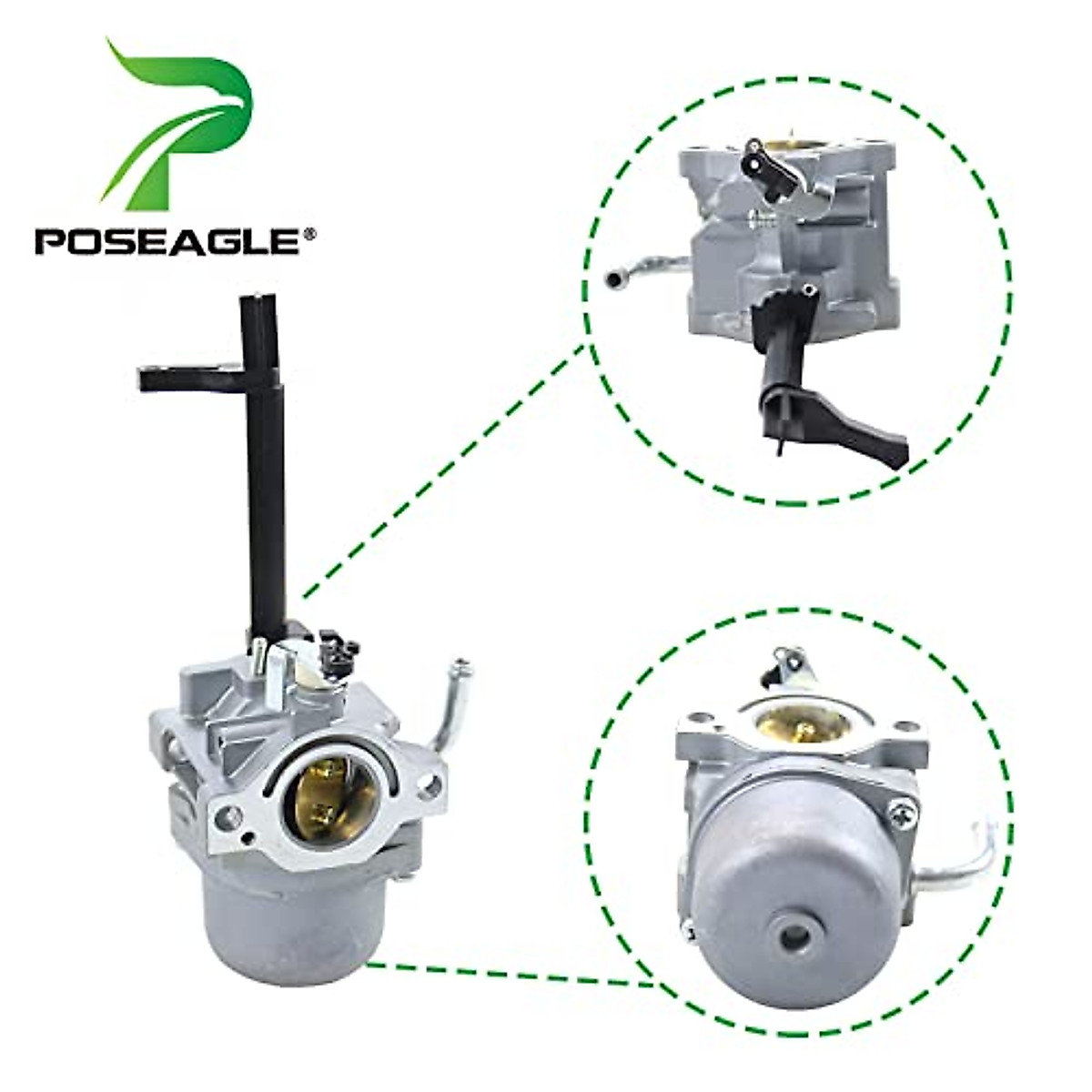 POSEAGLE 591378 Carburetor Replaces Briggs and Stratton 591378 796321 696132 699958 699966 695920, Craftsman Nikki 696133 796322 697351 698455 695918 694952 695919 695330 796323 695328