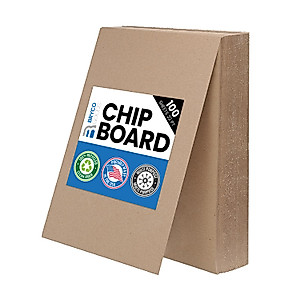 Chipboard Sheets 8.5" x 11" - 100 Sheets of 22 Point Chip Board for Crafts - This Kraft Board is a Great Alternative to MDF Board and Cardboard Sheets