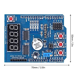 Kadimendium Multifunctional Expansion Module, 70x50mm Digital Display 4 Digit Development Board Adjustable Potentiometer for Wireless Experiment