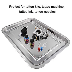 Stainless Steel Tray - Yangna 3 Pack Dental Tray 13.5'' X 10'' Stainless Steel Trays Piercing Instrument Tray Flat Tool