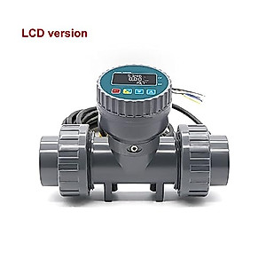 Flow Control Meter DN25-80 High Precision Smart Digital Display Flowmeter, RS485 LCD Electronic Flowmeter, PVC Flow Sensor for Farm/Garden Irrigation Used in Petroleum,Food, Etc. (Size : D