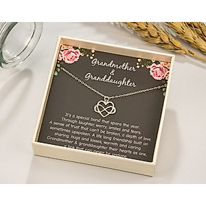 RareLove Grandmother Gifts from Granddaughter,Grandma Gift,925 Sterling Silver Tiny Infinity Heart Necklaces for Women,Grandma Birthday Gifts,Grandma from Granddaughter Grandchildren