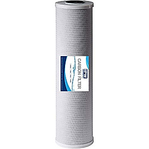High Capacity 20” x 4.5” Full Flow Water Filter Replacement Cartridges - CTO Carbon Block - Fits Standard 20" x 4.5" Whole House Water Filtration Systems by IPW Industries Inc