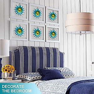 YURRUON Metal Flowers Wall Décor Wall Art Decorations Metal Flower Wall Sculpture Hanging for Home Bedroom Living Room Bathroom Patio (Purple)