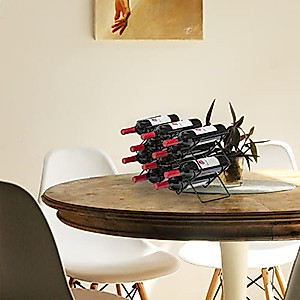 Mango Steam 10 Bottle Countertop Wine Rack (Black)