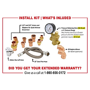 SteamSpa 12kW Steam Sauna Generator Premium Bundle 240V Steam Generator with Touch Pad Control, Steamheads, Pressure Relief Valve, Built-in Auto Drain and Plumber Quick Install Kit PRT1200BN-A