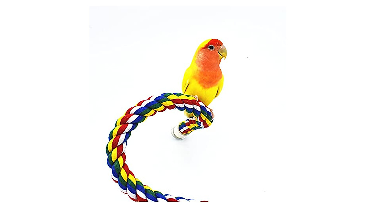 Durable Bird Cage Rope Perch for Parrots & Lovebirds