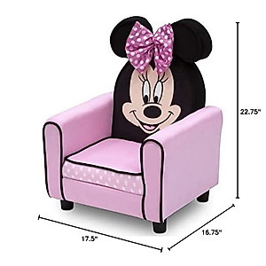 Delta Children Figural Upholstered Kids Chair, Disney Minnie Mouse