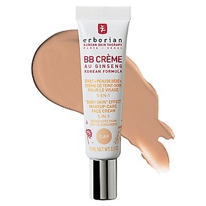 Erborian BB Cream with Ginseng, Fair (Clair) - Lightweight Buildable Coverage with SPF 20 & Ultra-Soft Matte Finish Minimizes Pores & Imperfections - Korean Face Skincare - 0.5 Oz