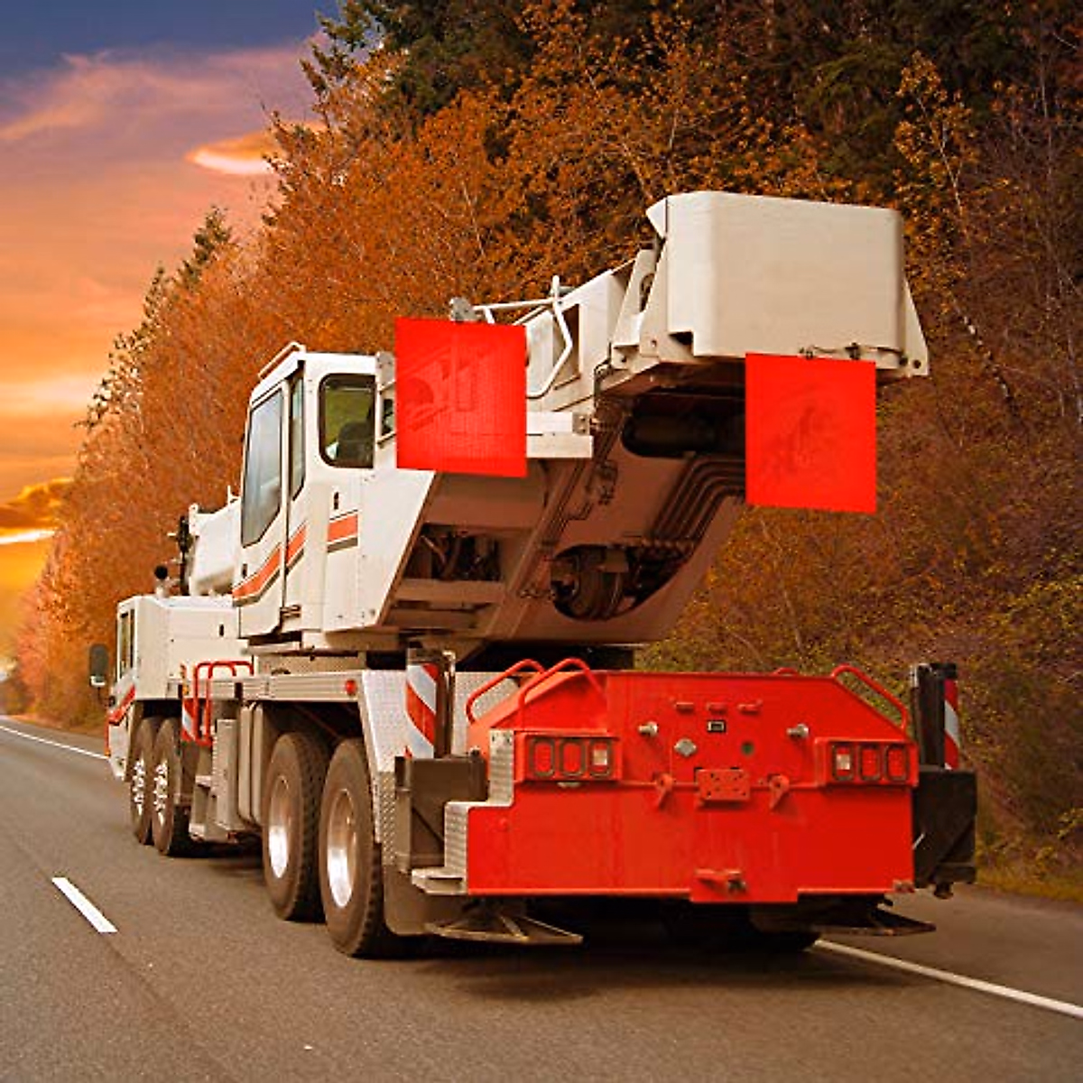 2 Pieces 18 x 18 Inch Safety Flags with Wire Loop Mesh Safety Flag Warning Flag Trailer Safety Flag for Truck and Pedestrian Crossings (Deep Red)