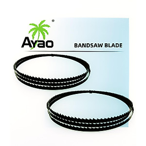 AYAO 72-Inch Band Saw Blade X 1/8-Inch X 14TPI to Fit 10" Delta 28-140, 10" Wen Band Saw and 11" Shopsmith, 2 Pack