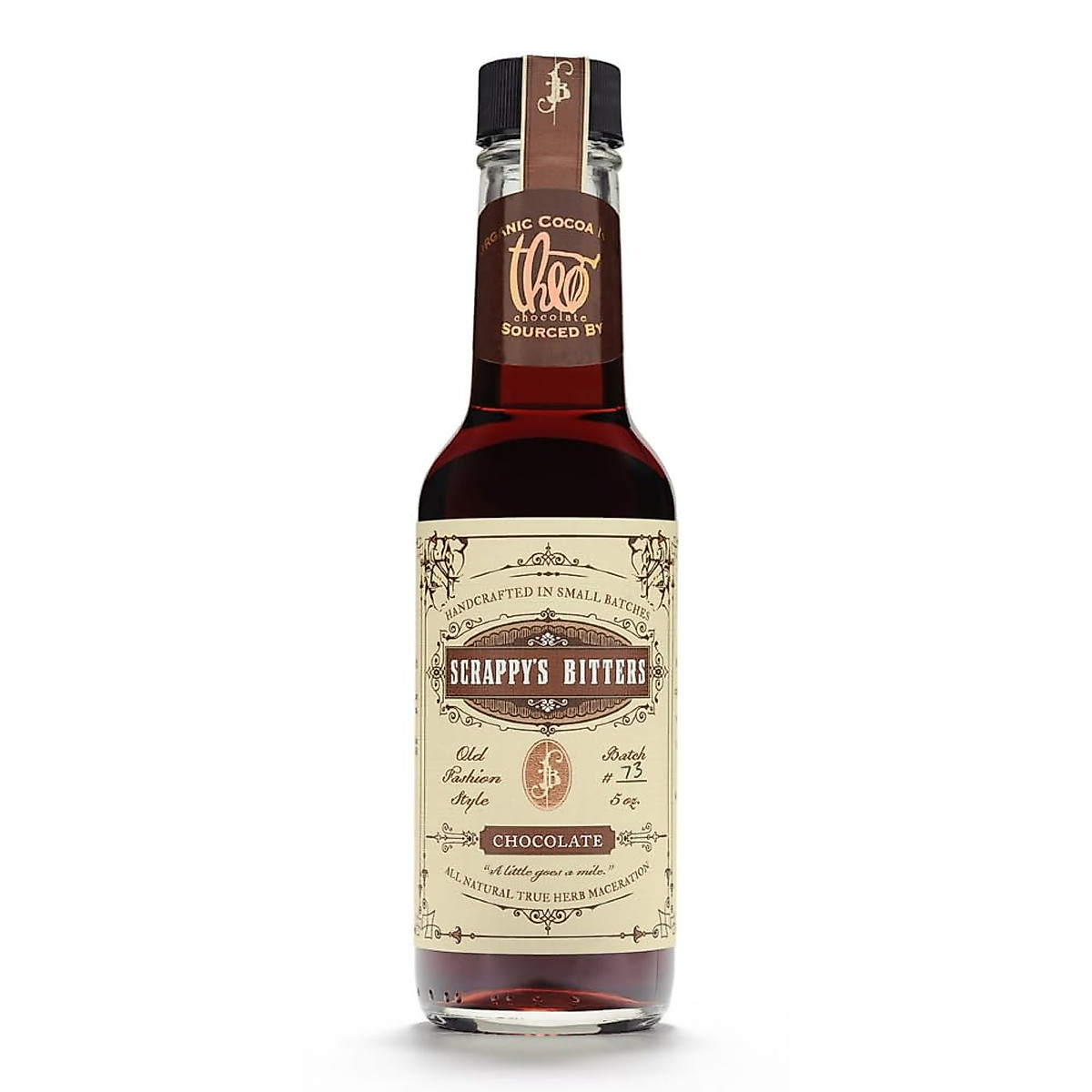 Scrappy's Bitters - Chocolate, 5 oz - Organic Ingredients, Finest Herbs & Zests, No Extracts, Artificial Flavors, Chemicals or Dyes. Made in the USA!