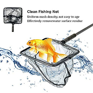 ZRDR Stainless Steel Algae Scraper Aquarium Cleaning Tool for Glass Aquariums, Including Algae Scraper, Sponge Pad, Fish Net, Cleaning Brush, Adjustable Length, Durable, Does Not Hurt The Fish Tank