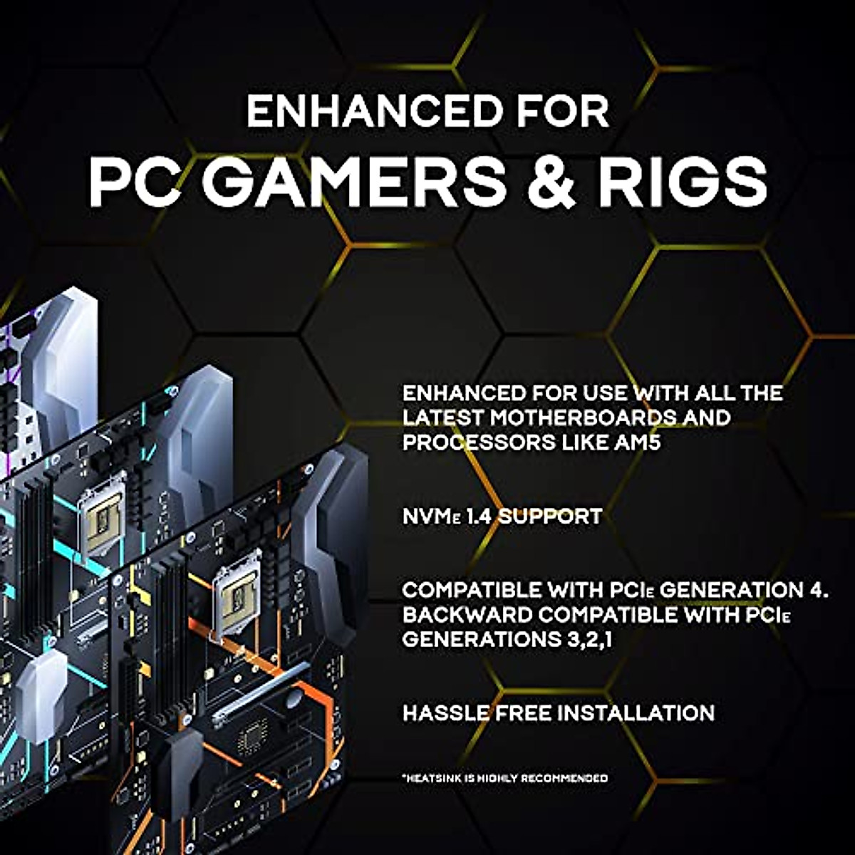 Fantom Drives VENOM8 2TB SSD NVMe Gen 4 M.2 2280 for PS5 Storage Expansion, Gaming PC & Laptops - Up to 7400MB/s - 3D NAND TLC 2TB M.2 (VM8X20)