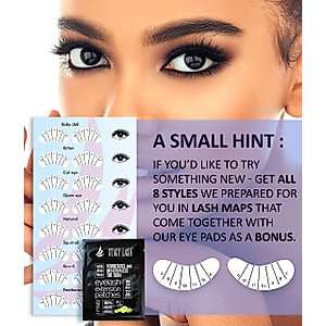 Stacy Lash Lift Kit + 100 Pairs Set Premium Under Eye Gel Pads for Eyelash Extension - Lint Free Patches with Vitamin C and Aloe Vera by Stacy Lash supplies and Beauty tools/Hydrogel Eye Pads