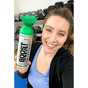 Boost Oxygen Canned 4 Portable 5 Liter Natural Oxygen Canister Bottle with 1 Natural Pocket Sized Pure Canned Oxygen Bottle Canister