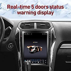 YULU E10 Car Radio Stereo for Ford Explorer 2013 to 2019 Android 10.0 T-Style Head Unit Navigation 12.1 Inch IPS Touchscreen Build in Wireless Carplay Bluetooth WiFi Support DSP Sirius