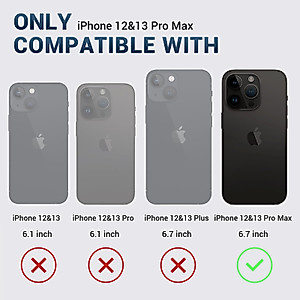 NULETO for iPhone 13 Pro Max & iPhone 12 Pro Max Case: iPhone 13 Pro Max & iPhone 12 Pro Max Case with Stand & Camera Cover - Protective Case Built-in 360° Rotate Ring Kickstand Shockproof - Blue