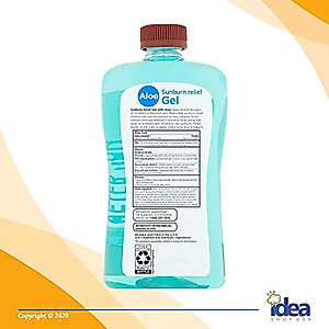 After Sun Equate | Sunburn Relief Gel with Aloe, 20 oz + "SUN CARE" Better Idea Guide - (1 pack)