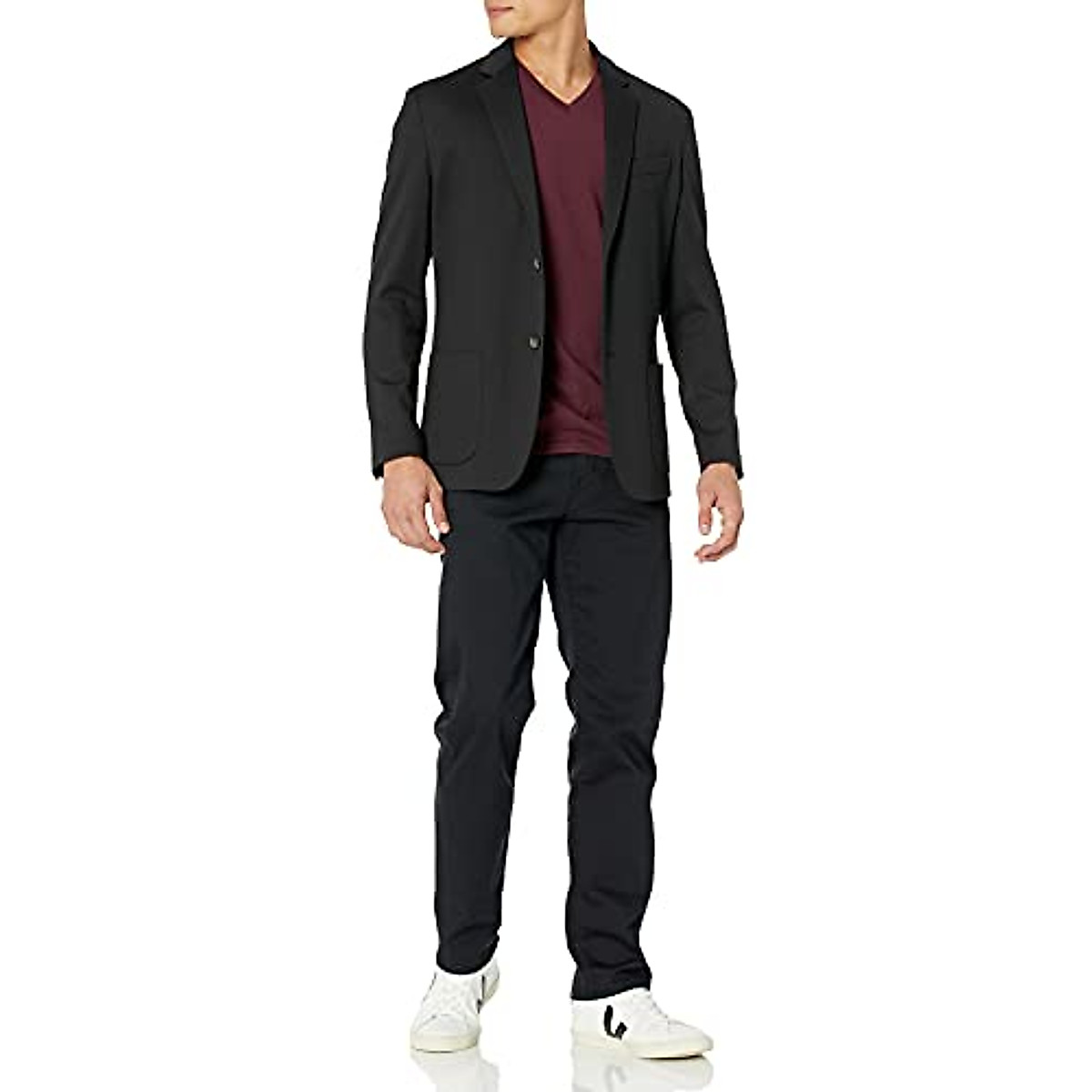 Amazon Essentials Men's Straight-Fit Stretch Jean, Black, 34W x 28L