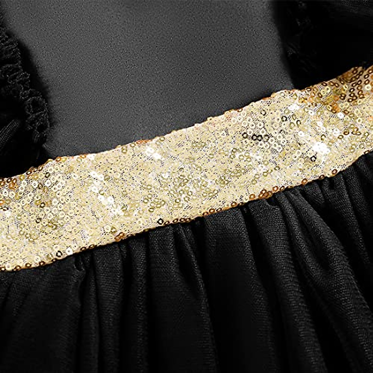 KLFFLGID Baby Girl Sequins Bowknot Dress Toddler Flower Girl Wedding Party Dress for Toddler Girls Infant Tutu Dresses Size 60 (Black)