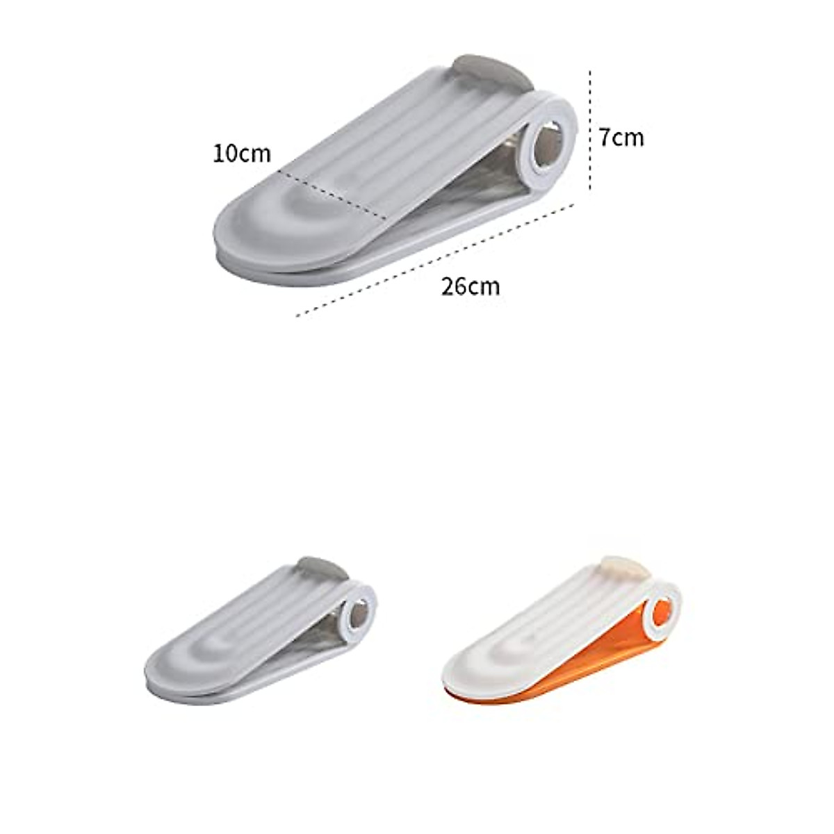 ZANBANG Shoe Slots Organizer 20Pcs,Adjustable Shoe Stacker Storage with 4 Different Height,50% Space-Saving ZML-277(Orange,10.2"x3.9"x2.7")