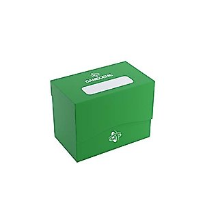Gamegenic Side Holder 80+ Casual Deck Box | Double-Sleeved Card Storage with Flex Card Divider | Premium Card Game Protector | Cobra Neck Technology | Holds up to 80 Cards | Green Color | Made