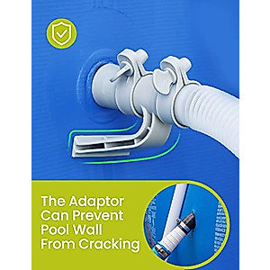 SUMMERBUDDY Type B Hose Adapter & Plunger Valve & Pool Hose Holder for Above Ground Swimming Pool, 1.25" to 1.5" Pool Hose Adapter B & On/Off Plunger Valve for Threaded Pumps (2 Packs)