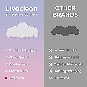 LivaClean 48 CT 24 Hydrocolloid Nose Strips & 24 Pimple Patches - Overnight Zits Pore Strip - Nose Hydrocolloid Patch for Oil Face - Large Nose Pimple Patch Mighty - Hero Acne Nose Patch Hydrocolloid