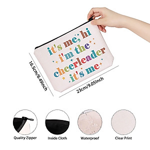 TSOTMO Cheerleader Zipper Makeup Bag It's Me, Hi I'm The Cheerleader It's Me Bag Cheerleading Teammate Gift (cheerleader)
