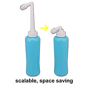 Belinlen 2 Pack 17oz Portable Bidet for Travel Bidet Handheld Personal Bidet Empty Bottle for Personal Hygiene, Outdoor,Camping,Traveling with Storage Bag