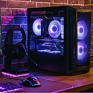 Cooler Master MasterBox MB320L ARGB Micro-ATX with Dual ARGB Fans, DarkMirror Front Panel, Mesh Front Intake Vents, Tempered Glass Side Panel & ARGB Lighting System