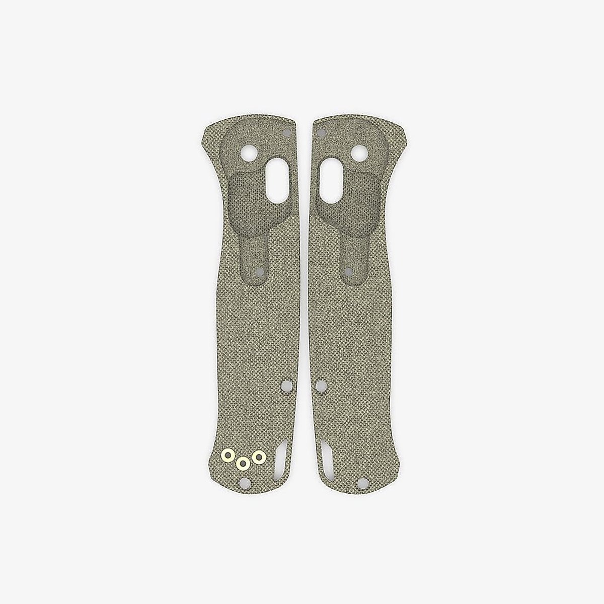 Flytanium Crossfade Micarta Knife Handle Scales Compatible with Benchmade Bugout 535 EDC Knife (Green Canvas)