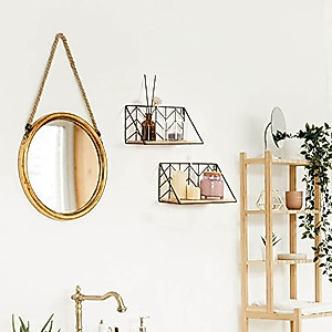 TIMEYARD Floating Shelves Wall Mounted Set of 2 Rustic Arrow Design Wood Storage for Bedroom, Living Room, Bathroom, Kitchen, Office, etc