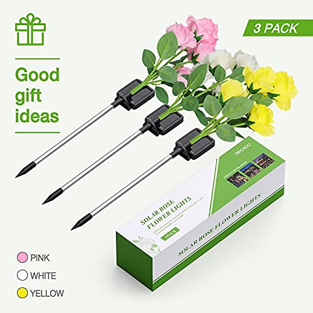 Solar Rose Garden Lights: 7-Color Changing Outdoor Decor