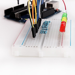 Keywishbot Electronic Component Base Fun Kit Bundle with Breadboard Cable Resistor,Capacitor,LED,Potentiometer Development Board,MEGA2560,for Arduino, Raspberry Pi