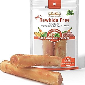 LuvChew Premium Dog Chew Treats Chicken Retriever Rolls for Large Dogs, Rawhide Free, Grain Free, Highly Digestible,Large 7" 2pcs/Pack x 2pack