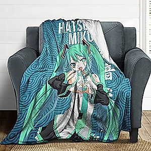 Flannel Fleece Blanket Anime Microfiber Cozy Lightweight Soft Throws and Blankets for Sofa 40 inx50 in